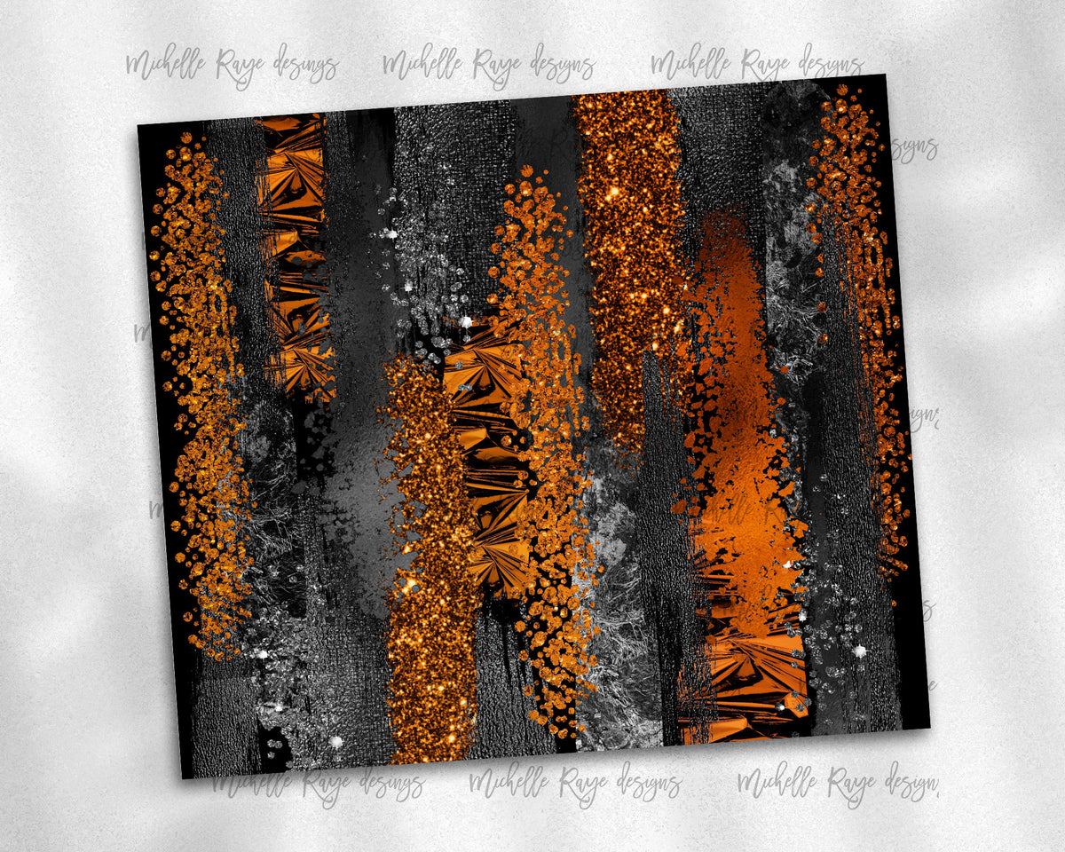 Black and Orange Brush Strokes – Michelle Raye Designs
