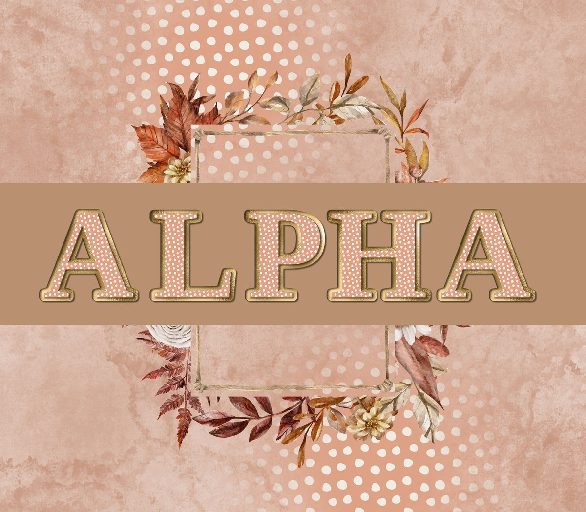 Boho Salmon Dots Alpha's only – Michelle Raye Designs