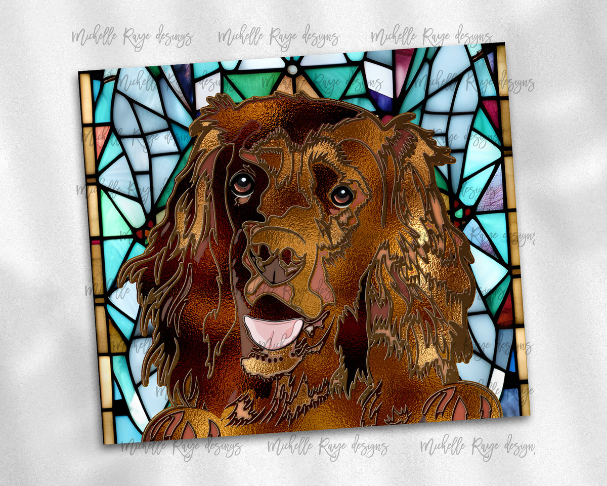 Irish Setter Dog Stained Glass – Michelle Raye Designs