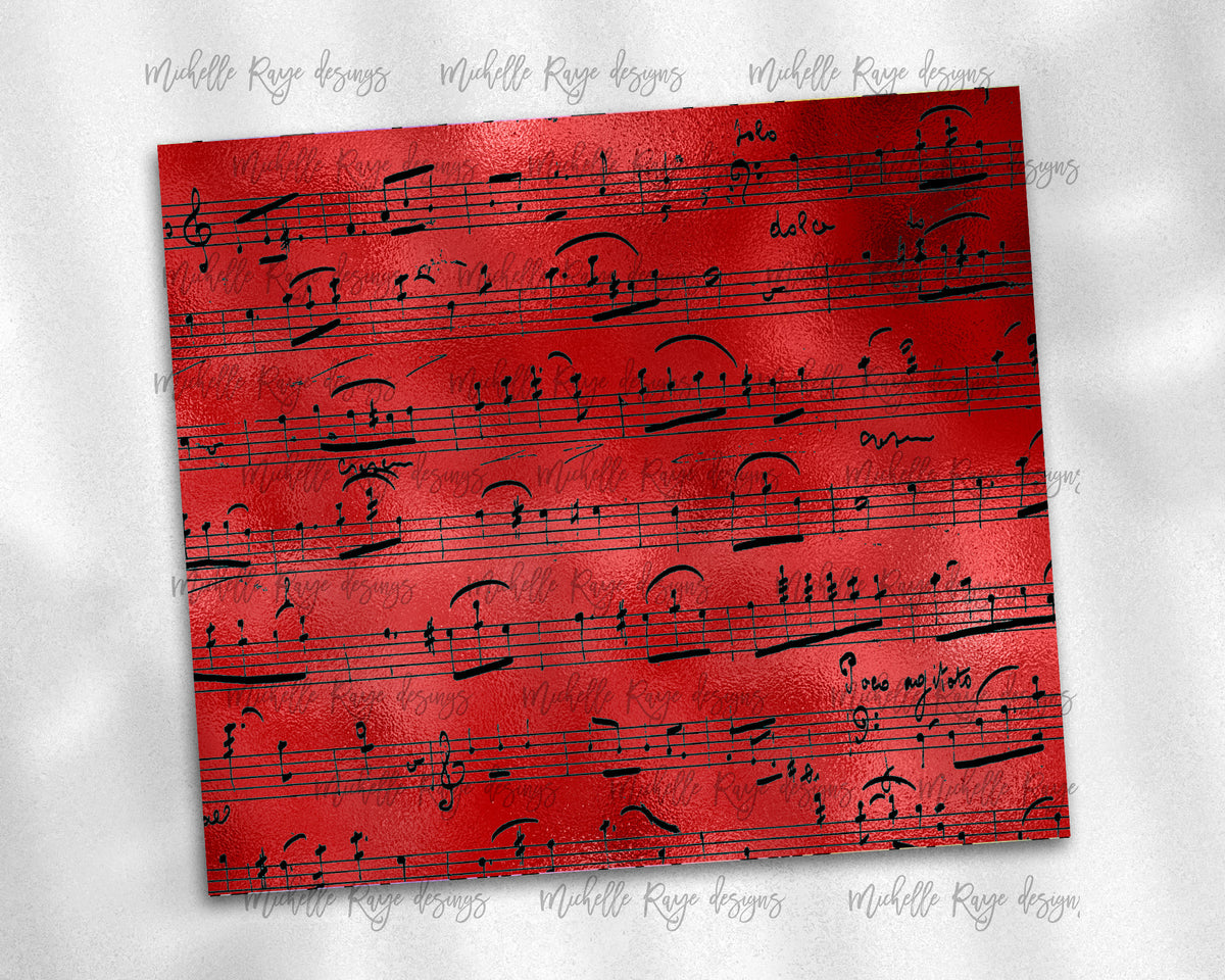 Red and Black Sheet Music – Michelle Raye Designs