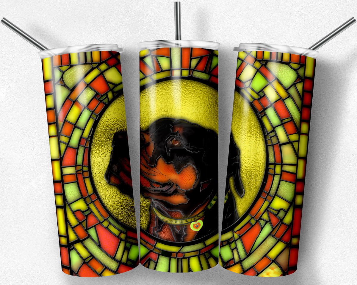 Rottweiler Dog Stained Glass – Michelle Raye Designs