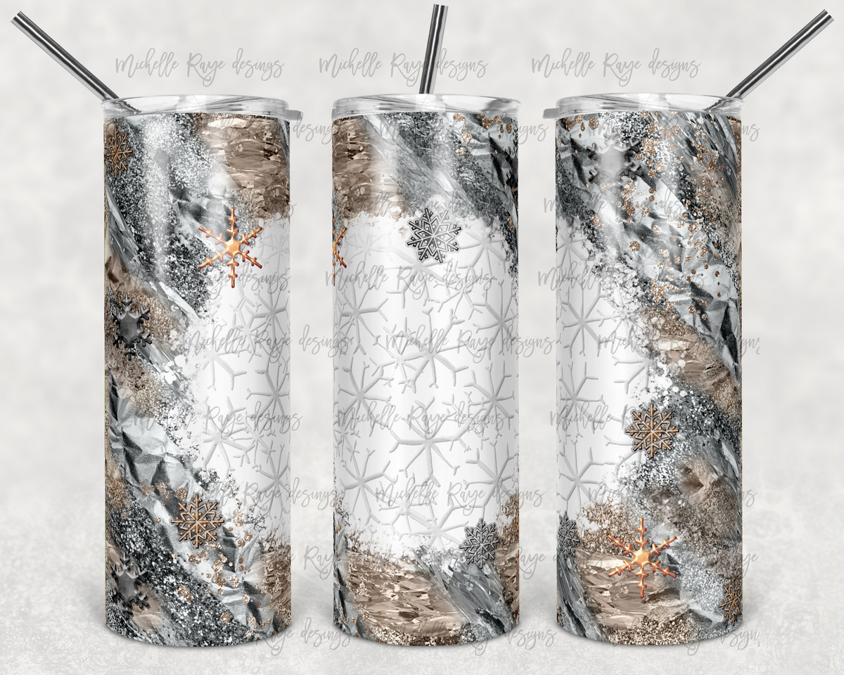 Silver Bronze Milky Way snow flakes – Michelle Raye Designs