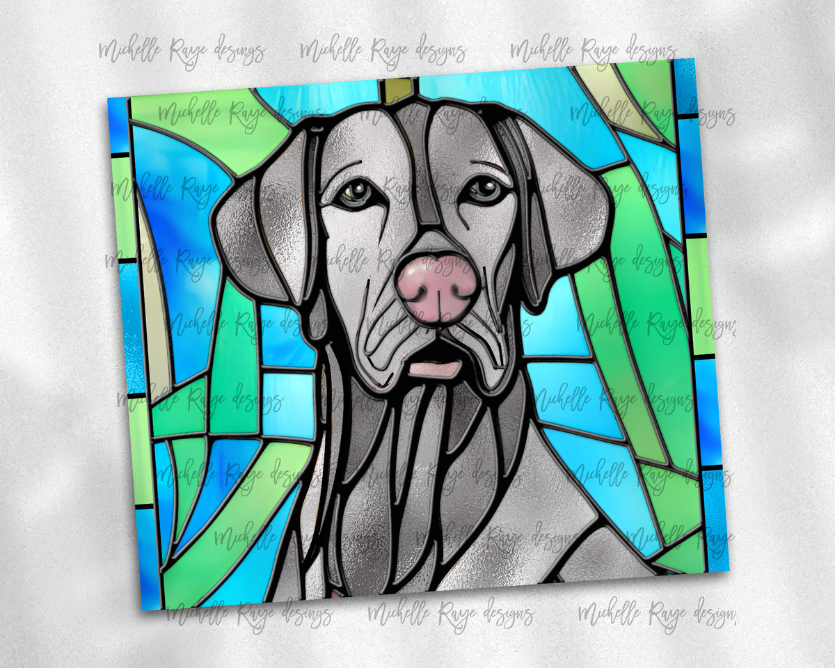 Weimaraner Dog Stained Glass – Michelle Raye Designs