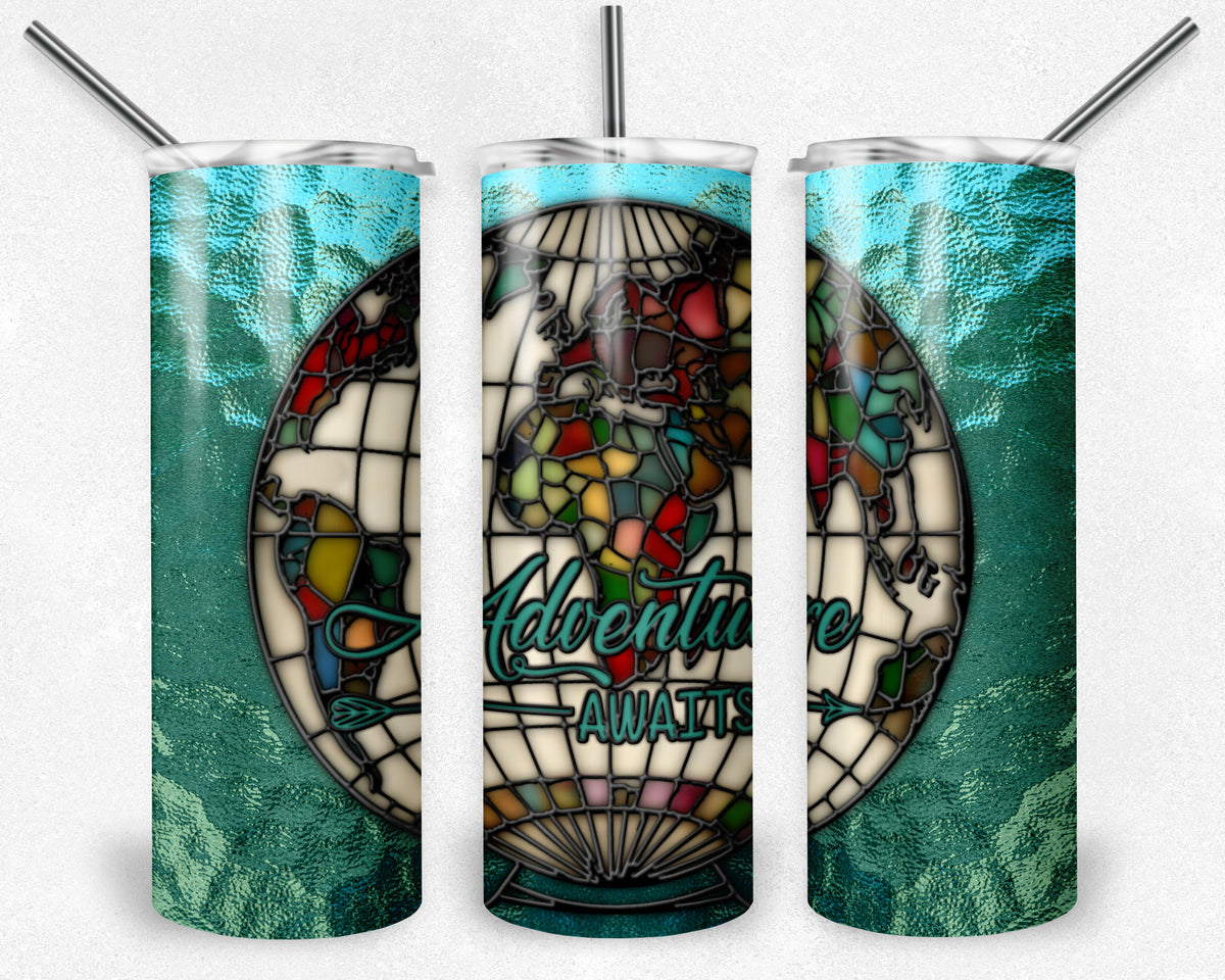 Adventure Awaits Globe Stained Glass – Michelle Raye Designs