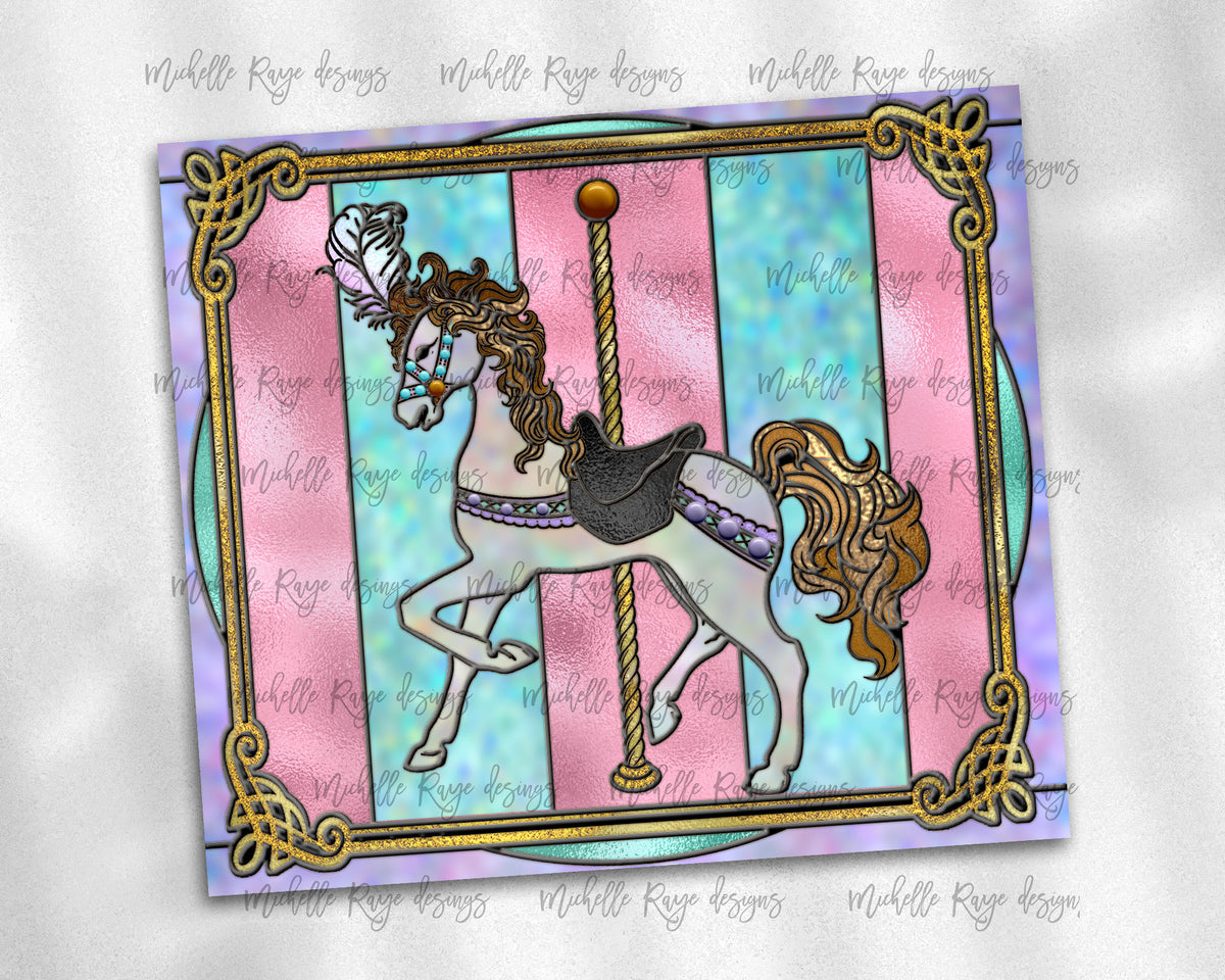Carousel Horse Stained Glass – Michelle Raye Designs
