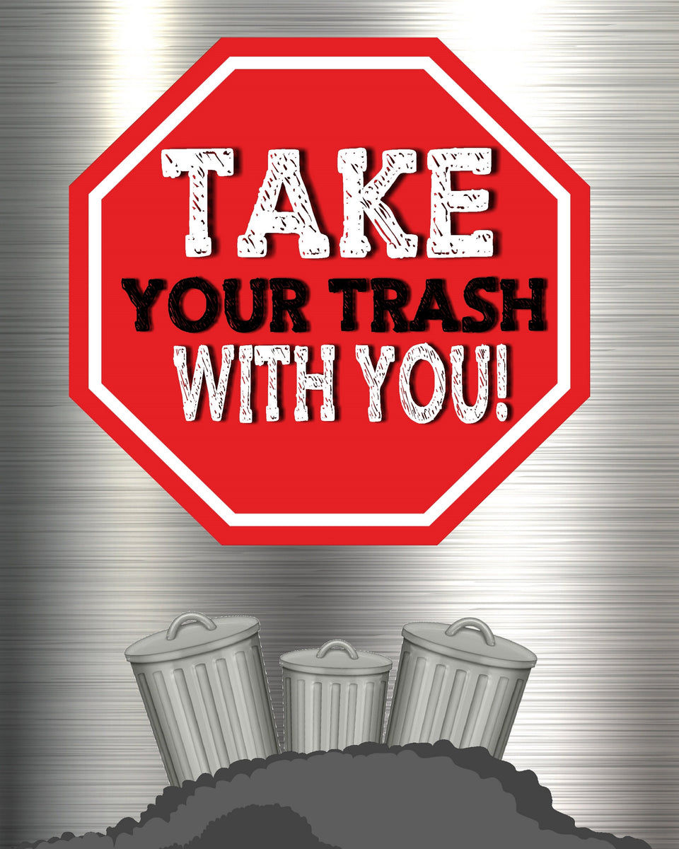 Garbage Truck Take your trash Birthday sign, Garbage Truck sign, Take ...