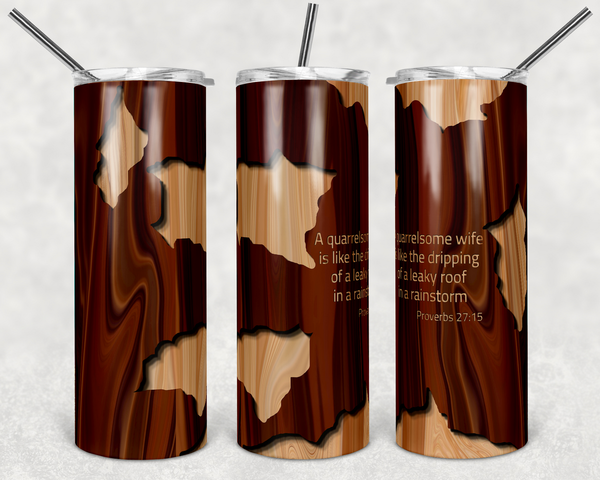 Proverbs 27:15 Quarrelsome Wife on Alcohol Ink Wood Grain Peekaboo ...