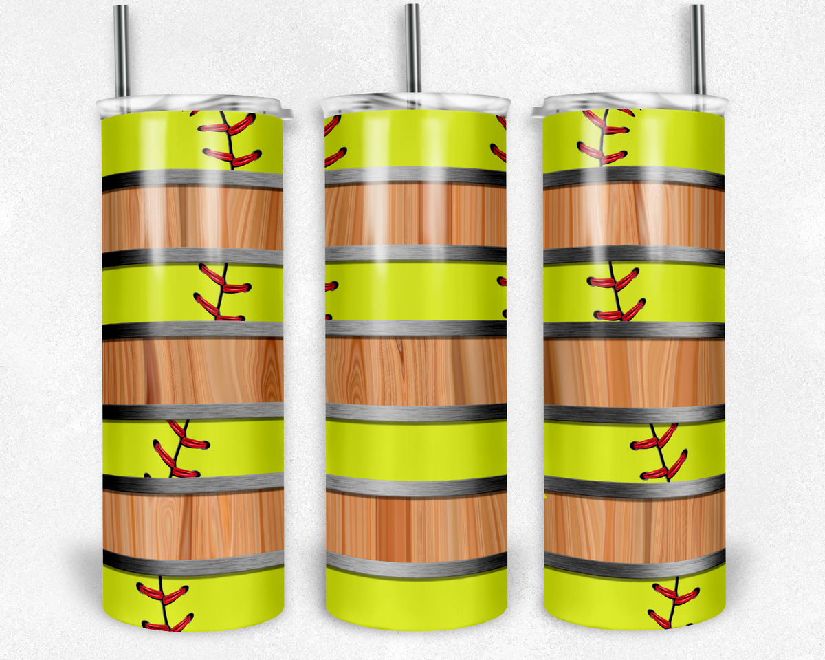 Softball and Wood Grain Stripes – Michelle Raye Designs