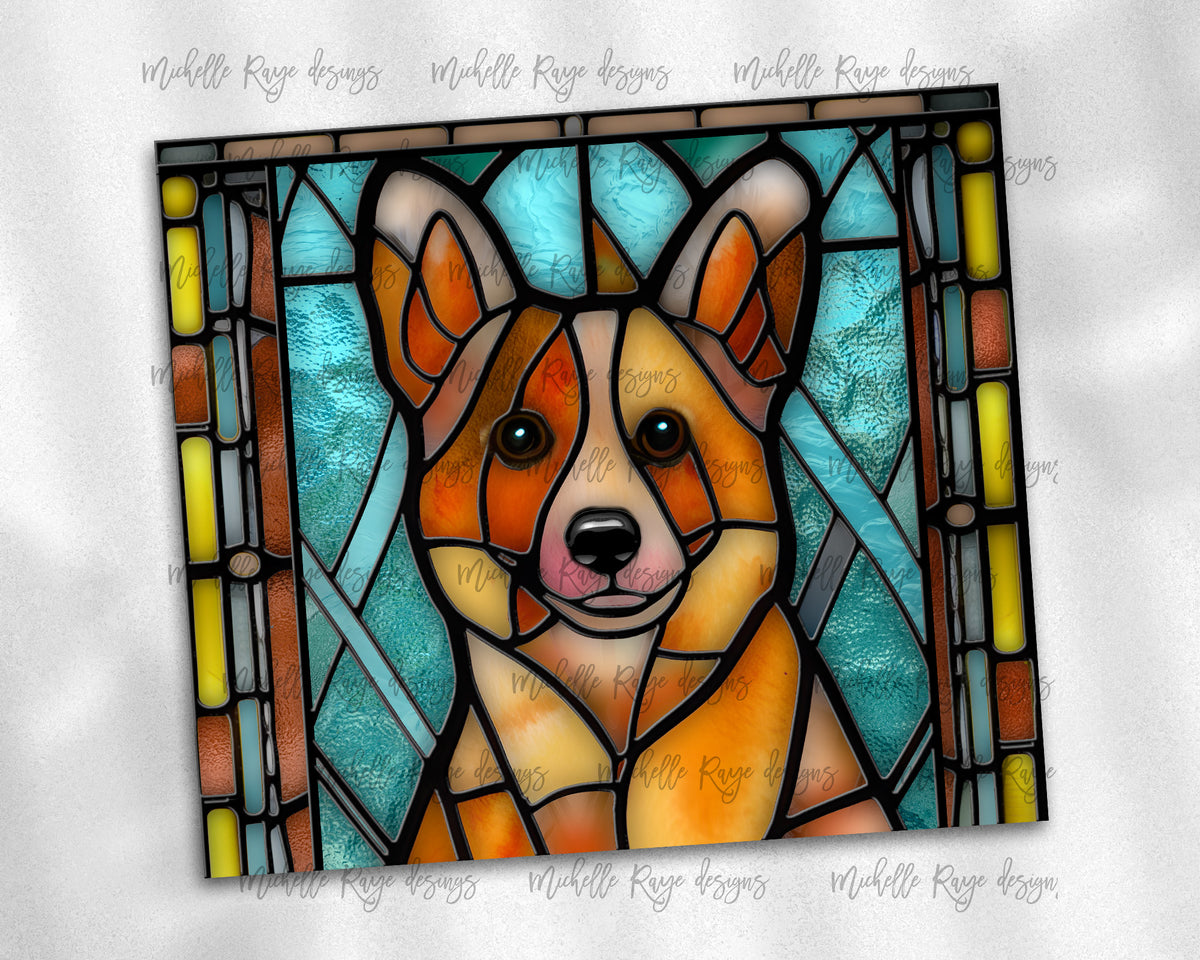 Corgi Stained Glass – Michelle Raye Designs