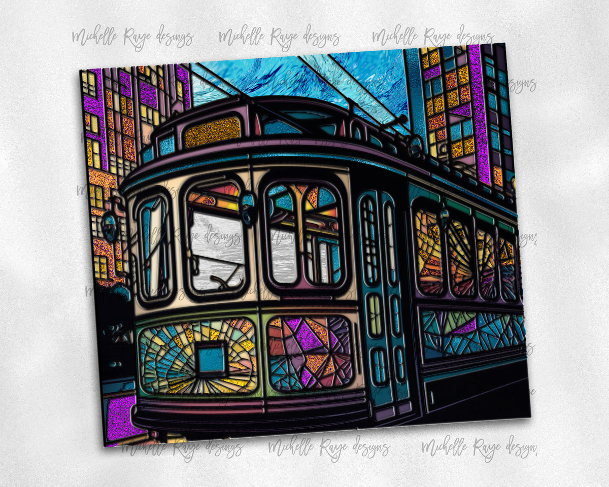 Trolley Streetcar Stained Glass – Michelle Raye Designs
